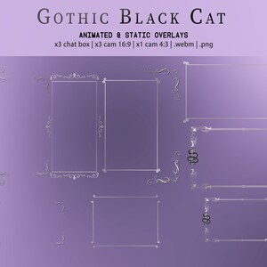 Gothic Animated Stream Screen Overlays, Twitch Pack, Vtuber, Overlays ...