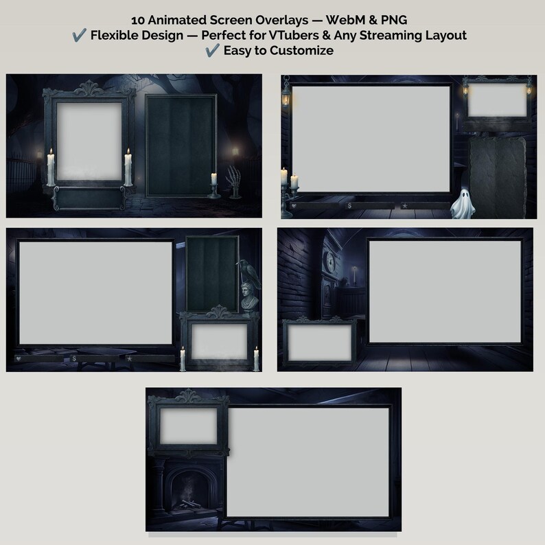 Spooky Horror Stream Pack – Animated Halloween Overlays for Twitch ...