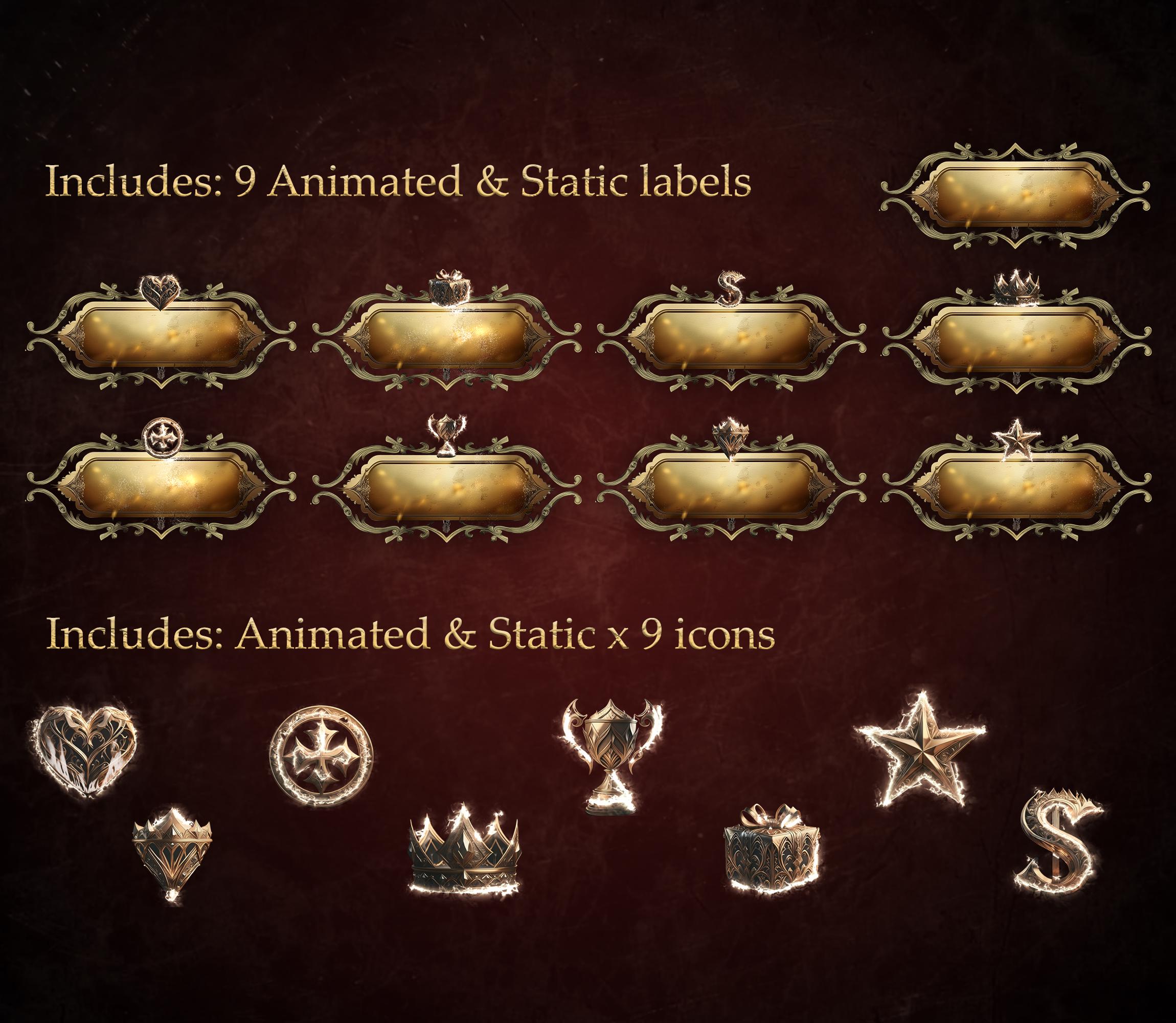Medieval Animated Stream Package: Gothic Twitch Overlays - Etsy