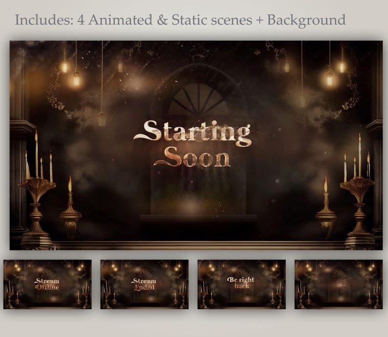 Medieval Stream Overlay for Twitch & OBS | Animated Stream Pack ...