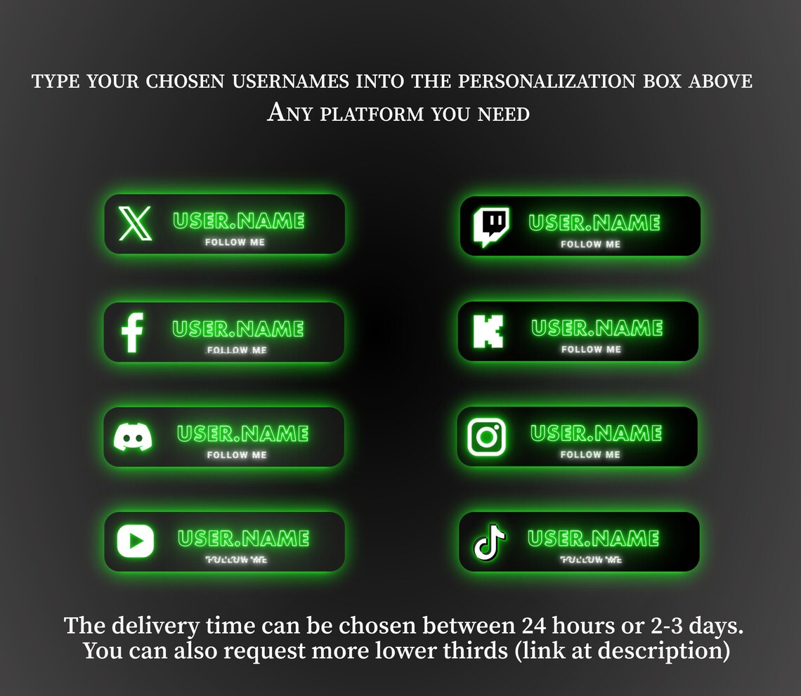 Custom Animated Social Media Lower Thirds, Twitch Animated Follow Popup, Popup Stream Overlay ...