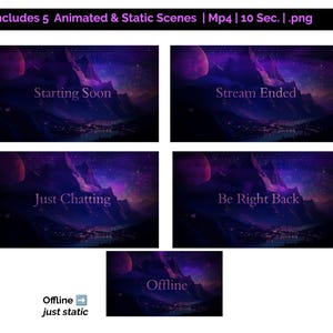 Celestial Animated Stream Pack: DND, Vtuber Screens - Etsy