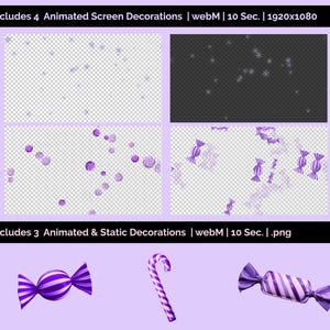 Candy Animated Stream Package - Festive Twitch Overlays, Holiday Sweet ...