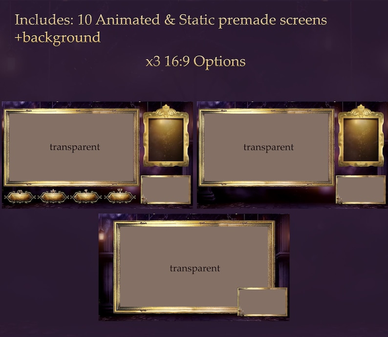 Royal Animated Stream Pack: Gold Medieval Twitch Overlay - Etsy