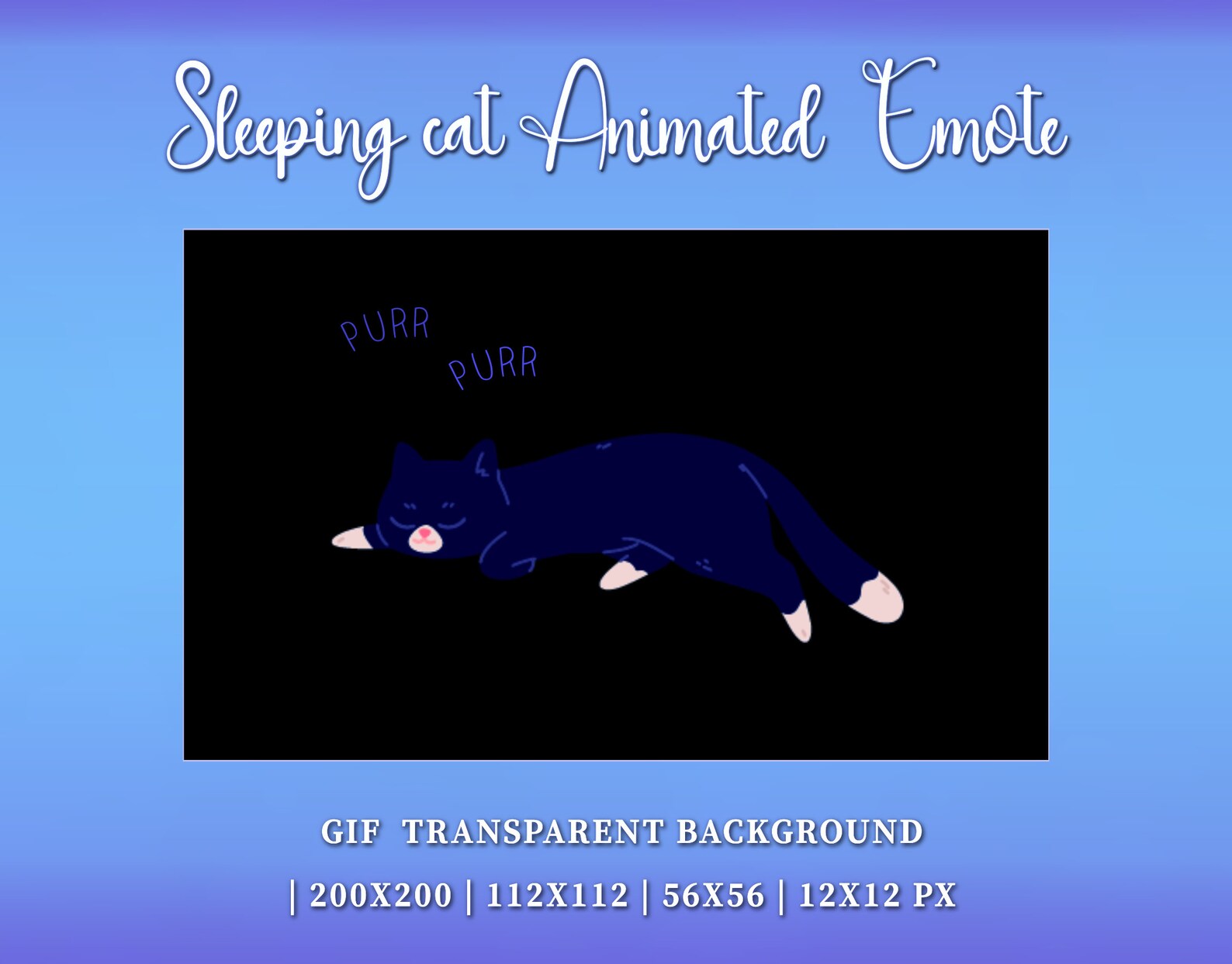 Cute Cat Emote | Sleeping Cat Twitch Emote Pack, Discord Emotes, Twitch ...
