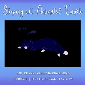 Cute Cat Emote | Sleeping Cat Twitch Emote Pack, Discord Emotes, Twitch ...