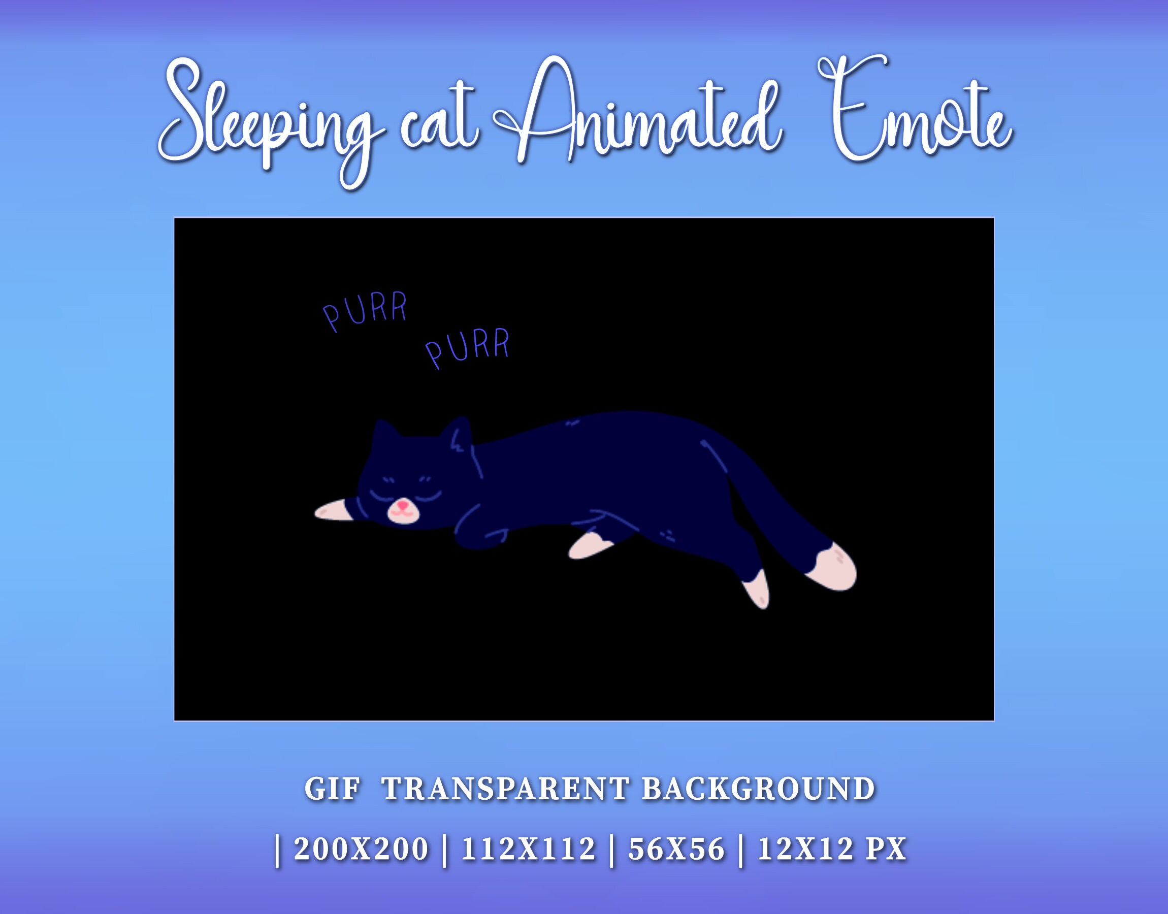 Cute Cat Emote Sleeping Cat Twitch Emote Pack, Discord Emotes, Twitch ...