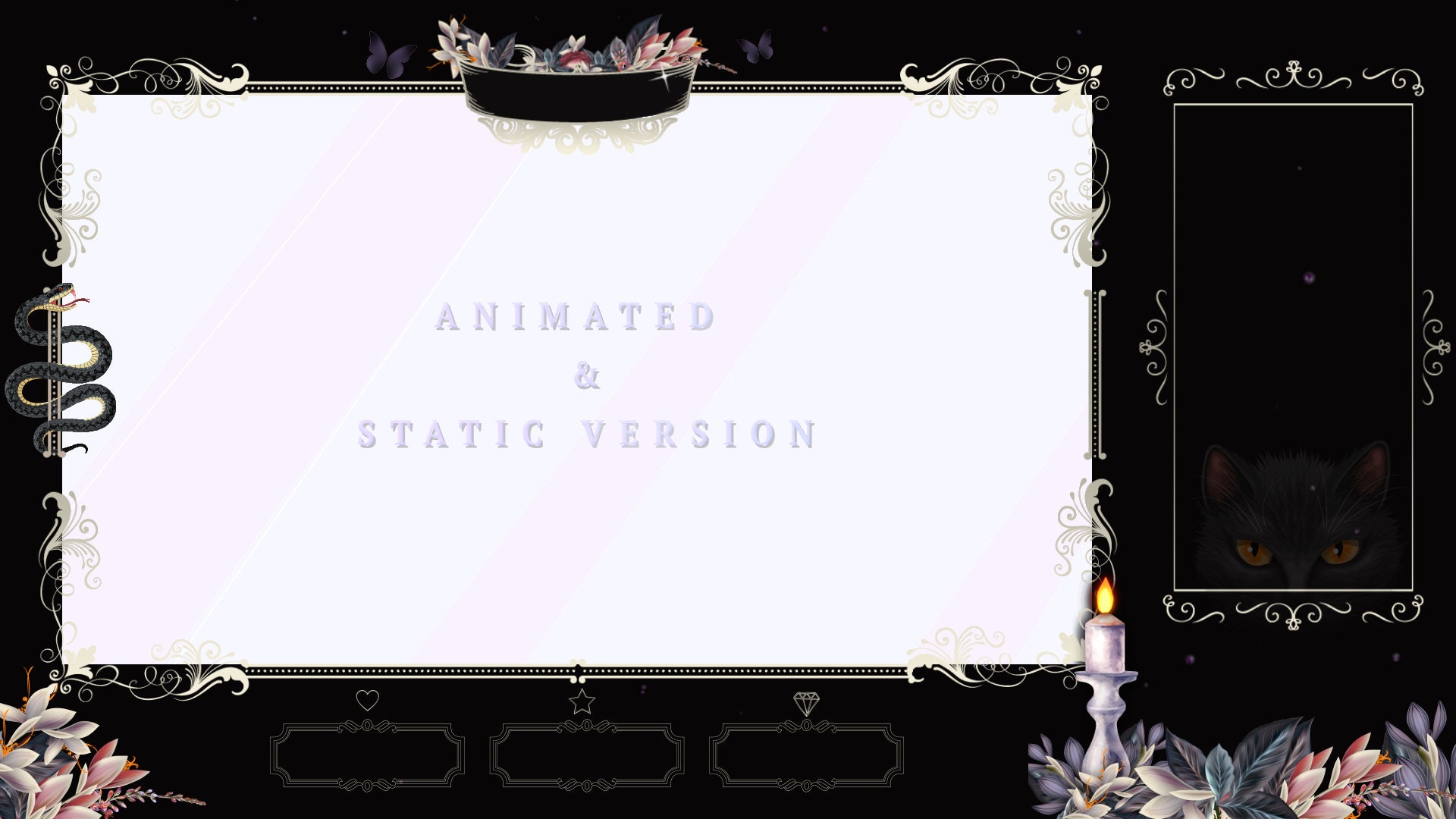Gothic Animated Stream Screen Overlays, Twitch Pack, Vtuber, Overlays ...