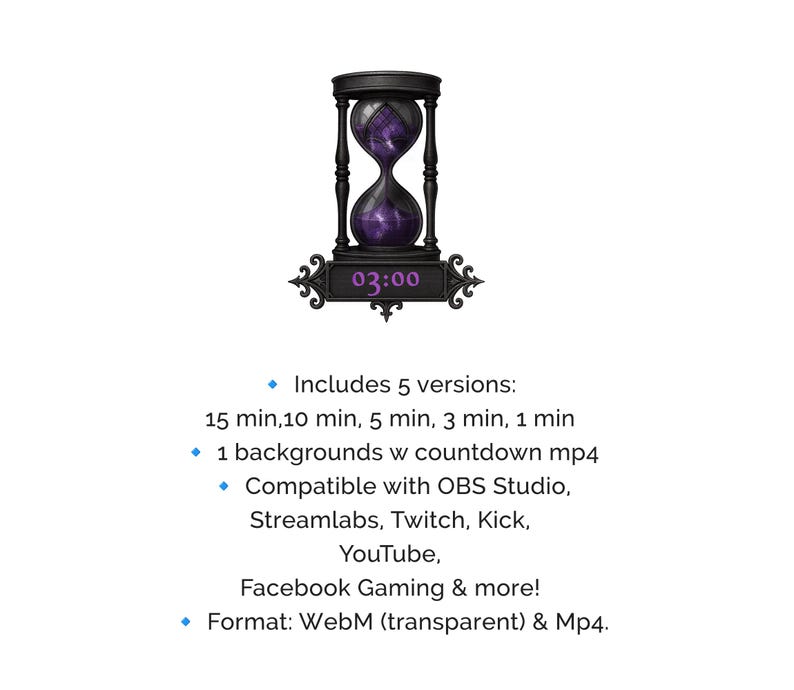 Stream Countdown Timer: Purple Gothic Medieval Twitch Streamer Starting ...