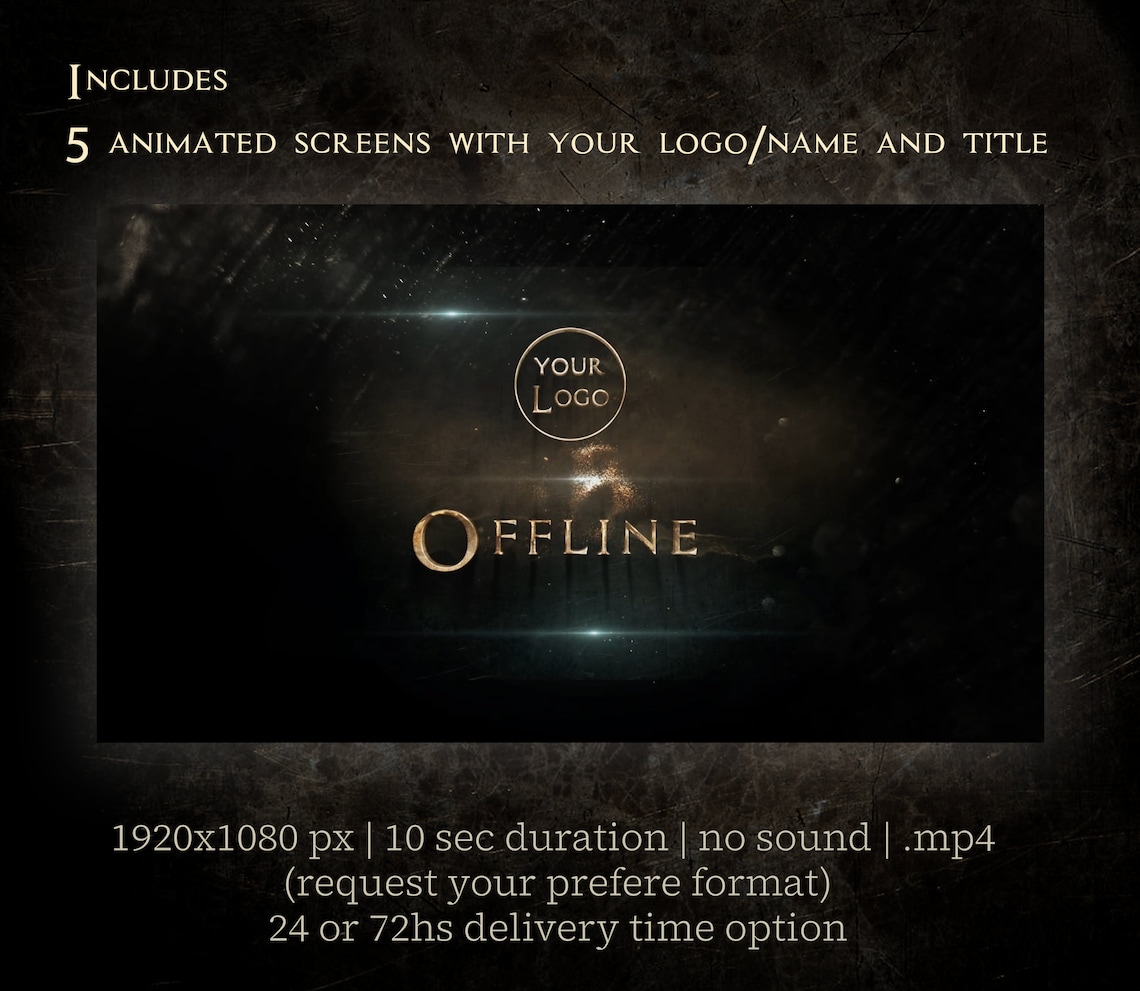 Custom Medieval Scenes | Animated Stream Scenes Package, Twitch Pack ...