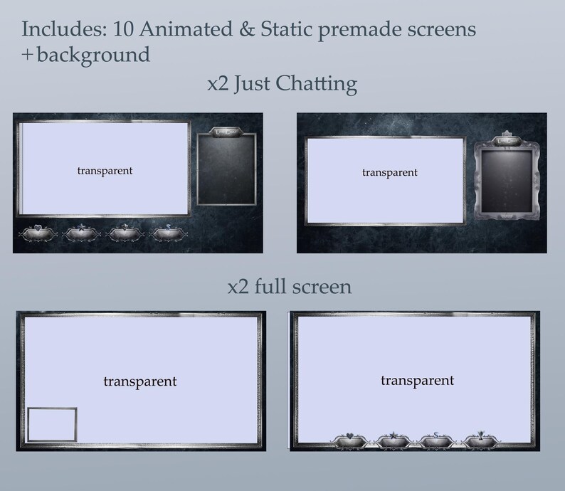 Medieval Animated Stream Package: Gothic Twitch Overlays - Etsy