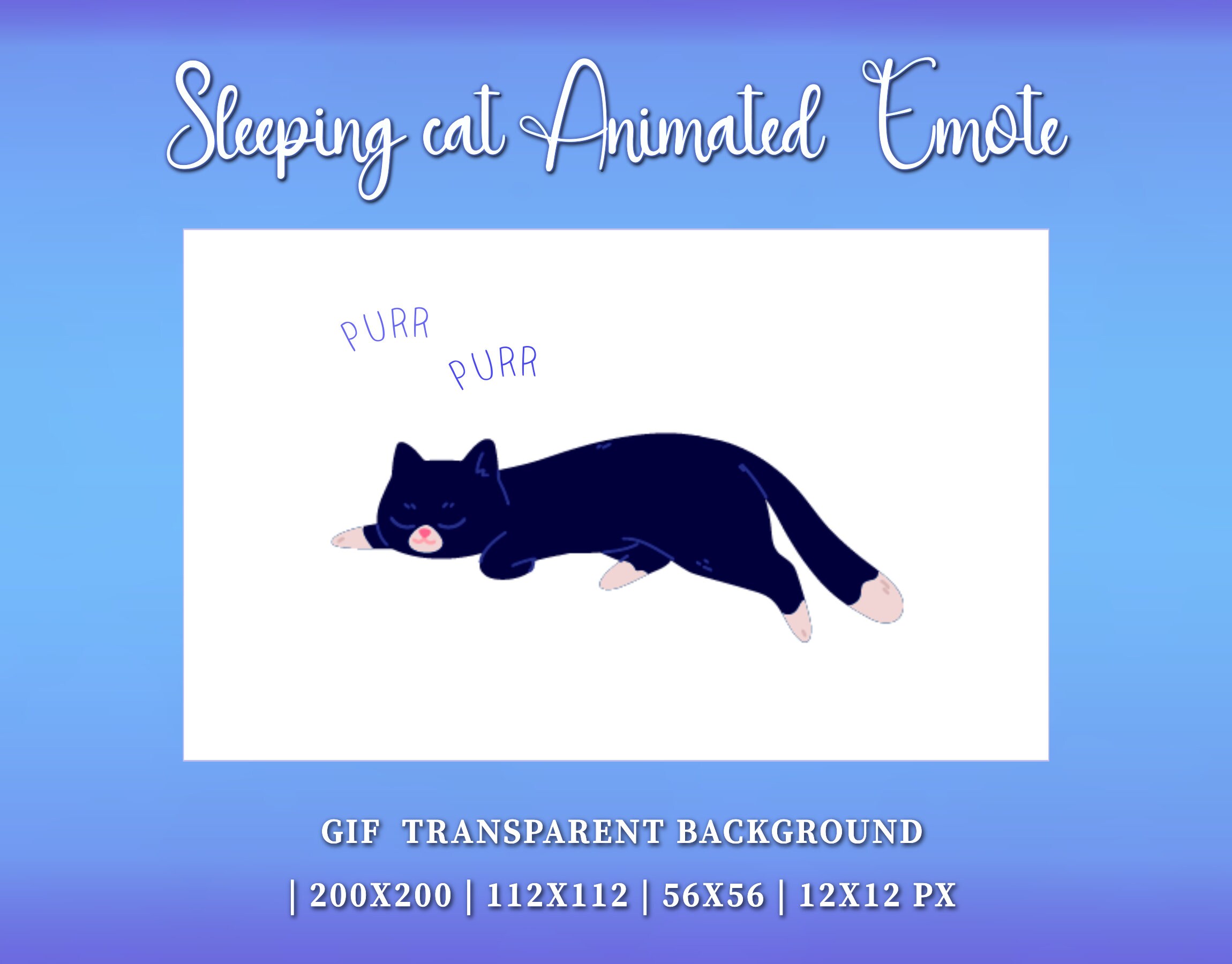 Cute Cat Emote Sleeping Cat Twitch Emote Pack, Discord Emotes, Twitch ...