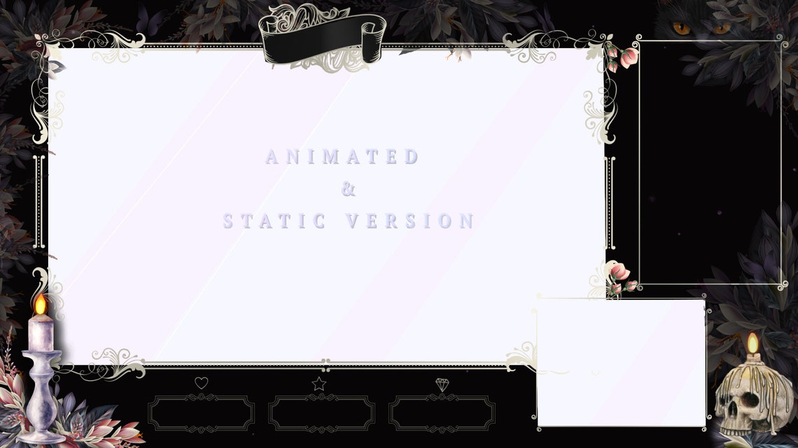 Gothic Animated Stream Screen Overlays, Twitch Pack, Vtuber, Overlays Screens for Streamers - Etsy
