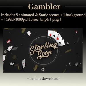 Twitch Animated Poker Overlay | Animated Stream Scenes Package, Twitch ...