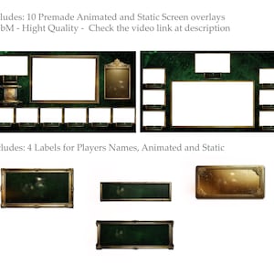 Dnd Stream Overlay Pack, Medieval Green and Gold Twitch, Multiplayers ...