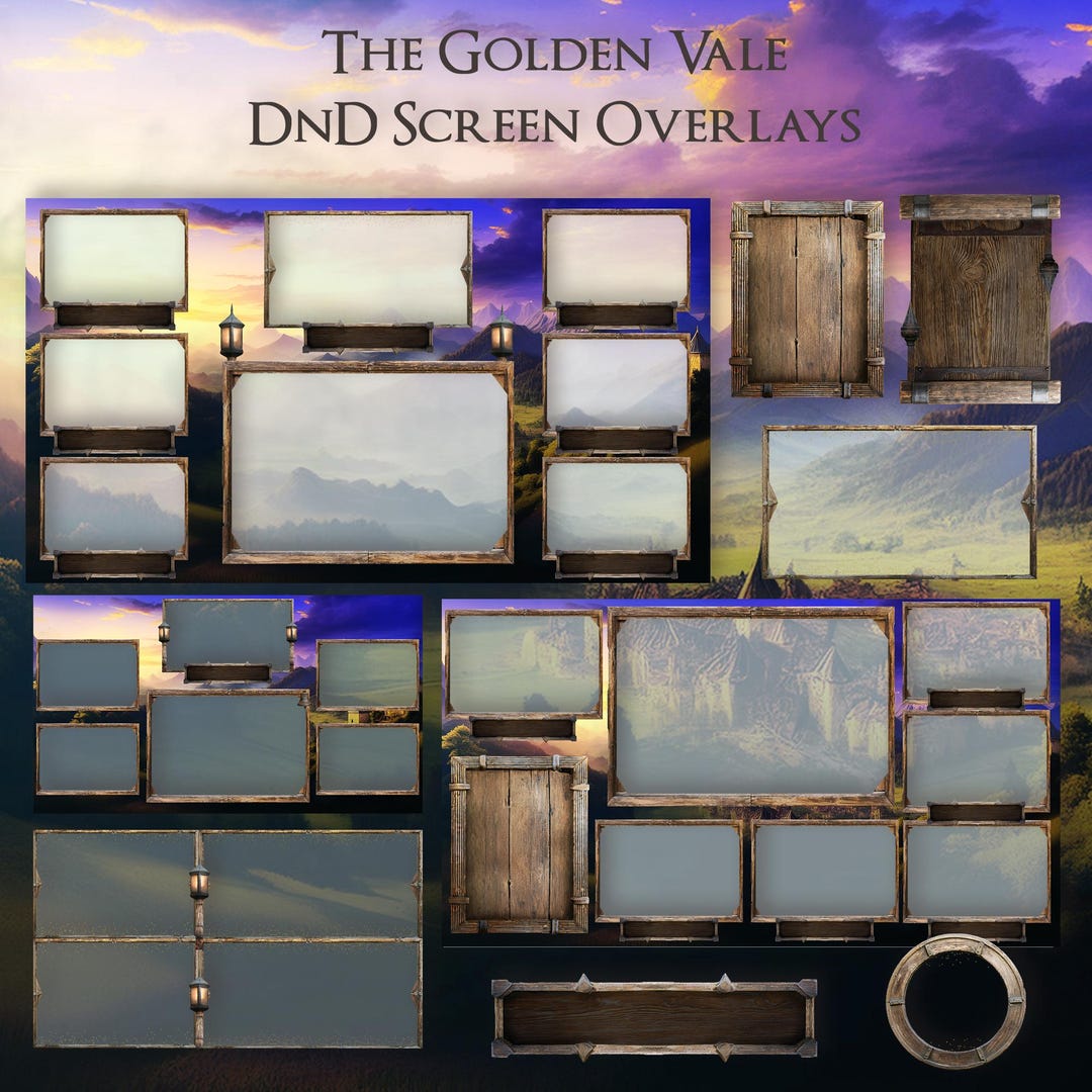 Medieval RPG Stream Overlay Pack: Dungeons and Dragons, Twitch, Youtube ...