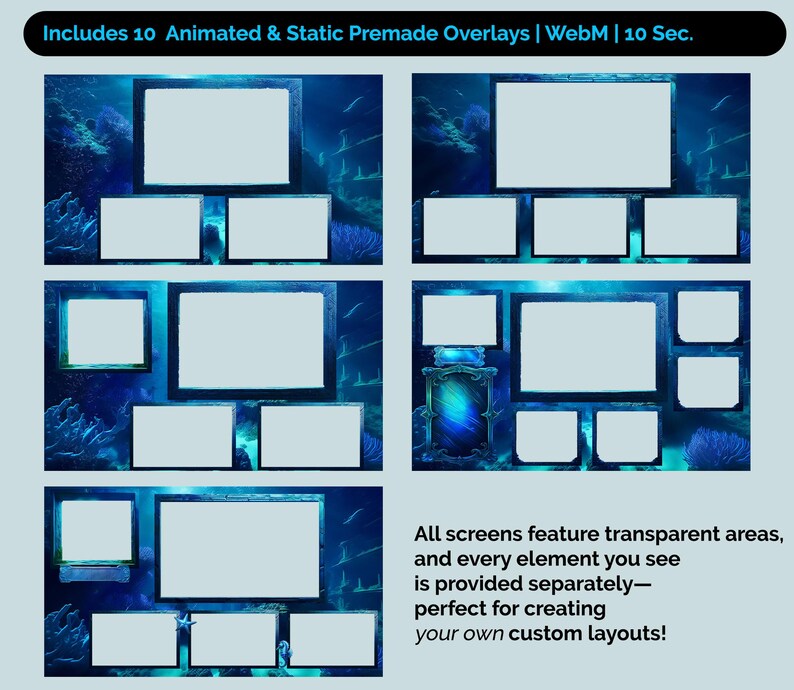 Animated Dungeons and Dragons Stream Overlay: Underwater Twitch ...