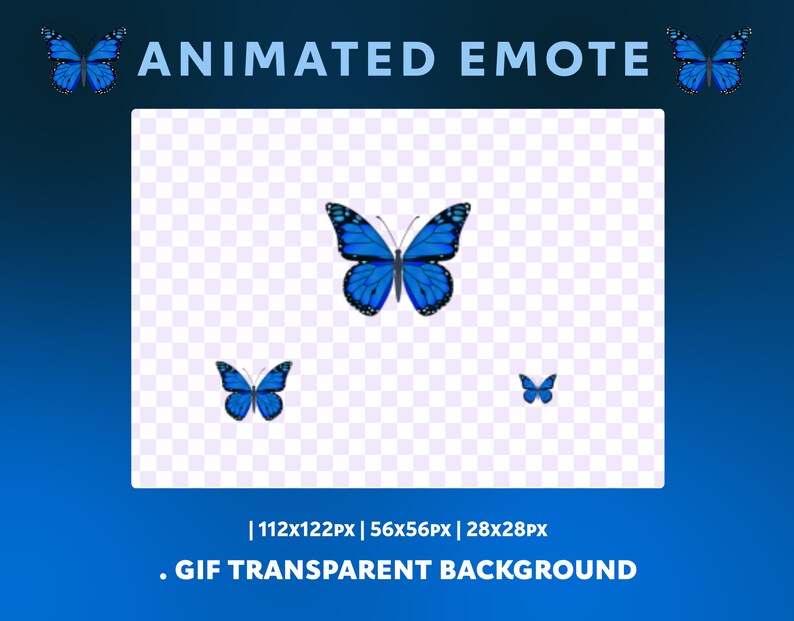 Animated Emote Pack Colorful Butterflies Twitch Emote Pack, Discord ...