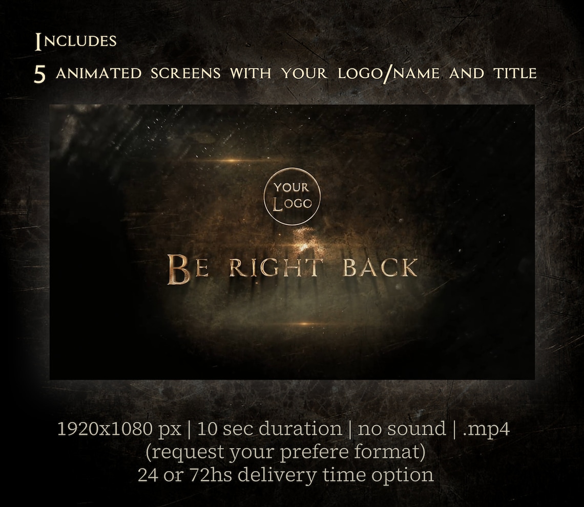 Custom Medieval Scenes | Animated Stream Scenes Package, Twitch Pack ...