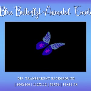 Blue Butterfly Emote | Animated Emote | Twitch Badge | Emote for ...