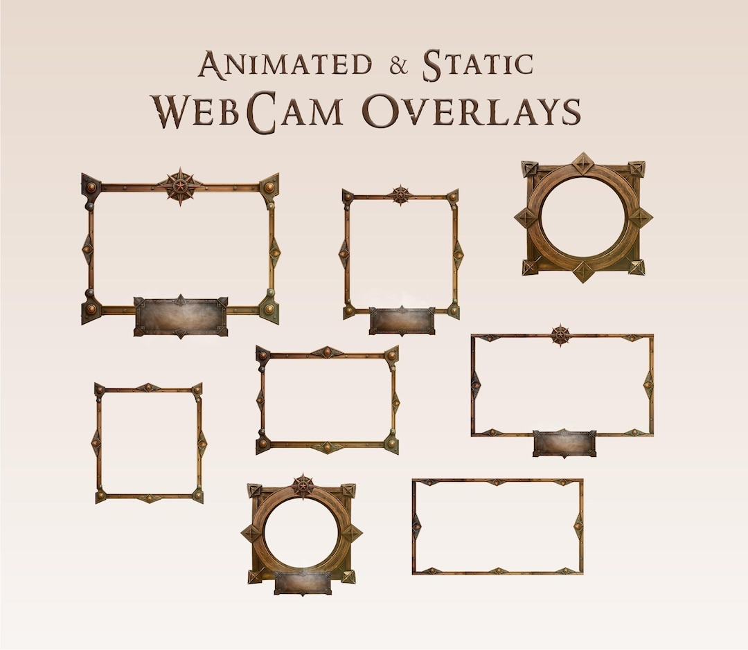 Viking Webcam Overlay Pack: Medieval Wooden Frames (animated & Static ...