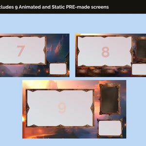 Viking Valley Sunset Stream Overlay Pack: Animated Twitch & OBS - Etsy