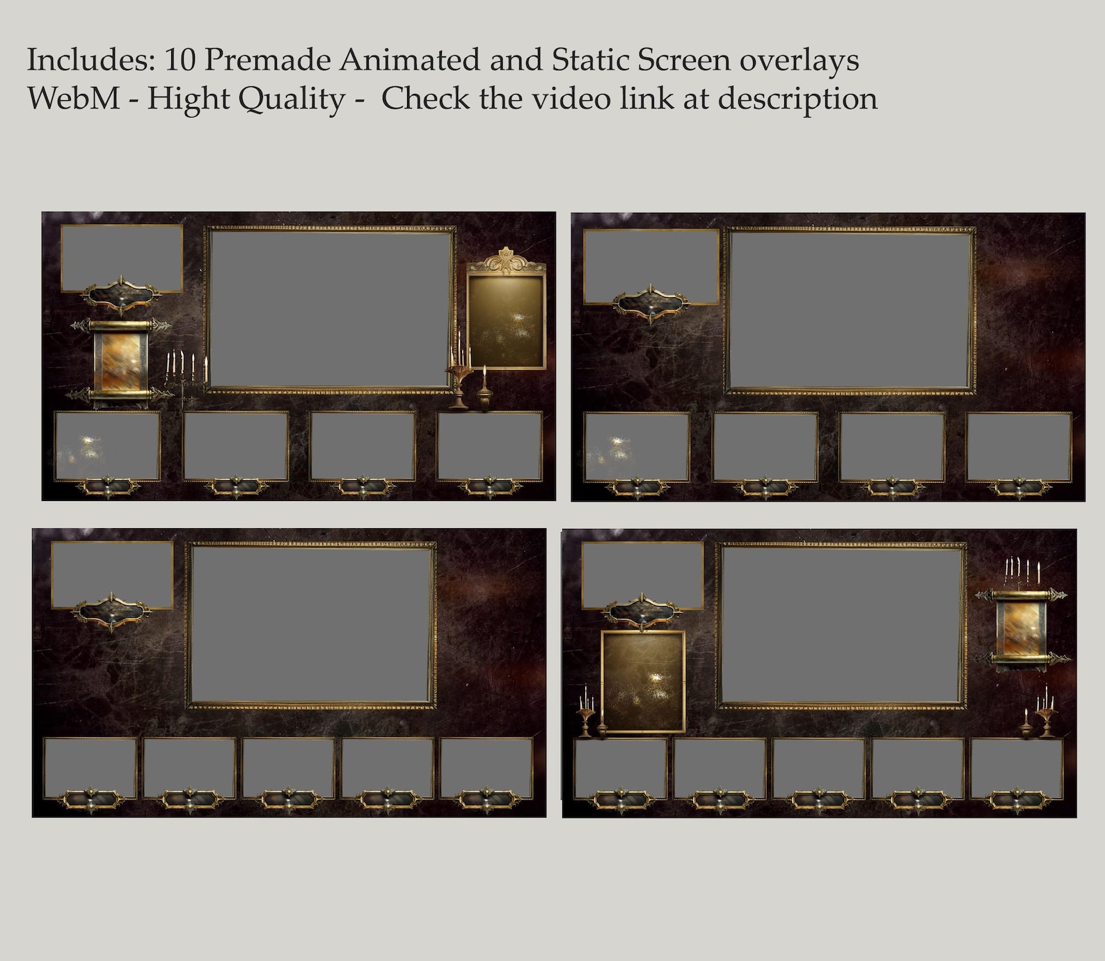 Animated Dungeons and Dragons Stream Overlay: Medieval Twitch Overlays ...