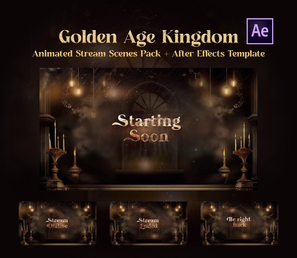 Golden Age Kingdom Animated Stream Scenes: Medieval Castle (after ...