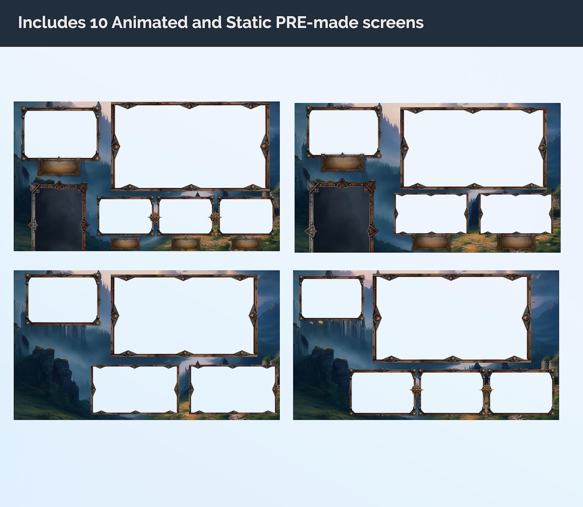 Medieval Kingdom Twitch Stream Overlay Pack: Dungeons and Dragons RPG ...
