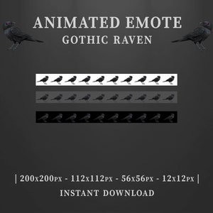 Gothic Raven Emote | Twitch , Streamer, Gaming, Emotes, Stream Emotes ...