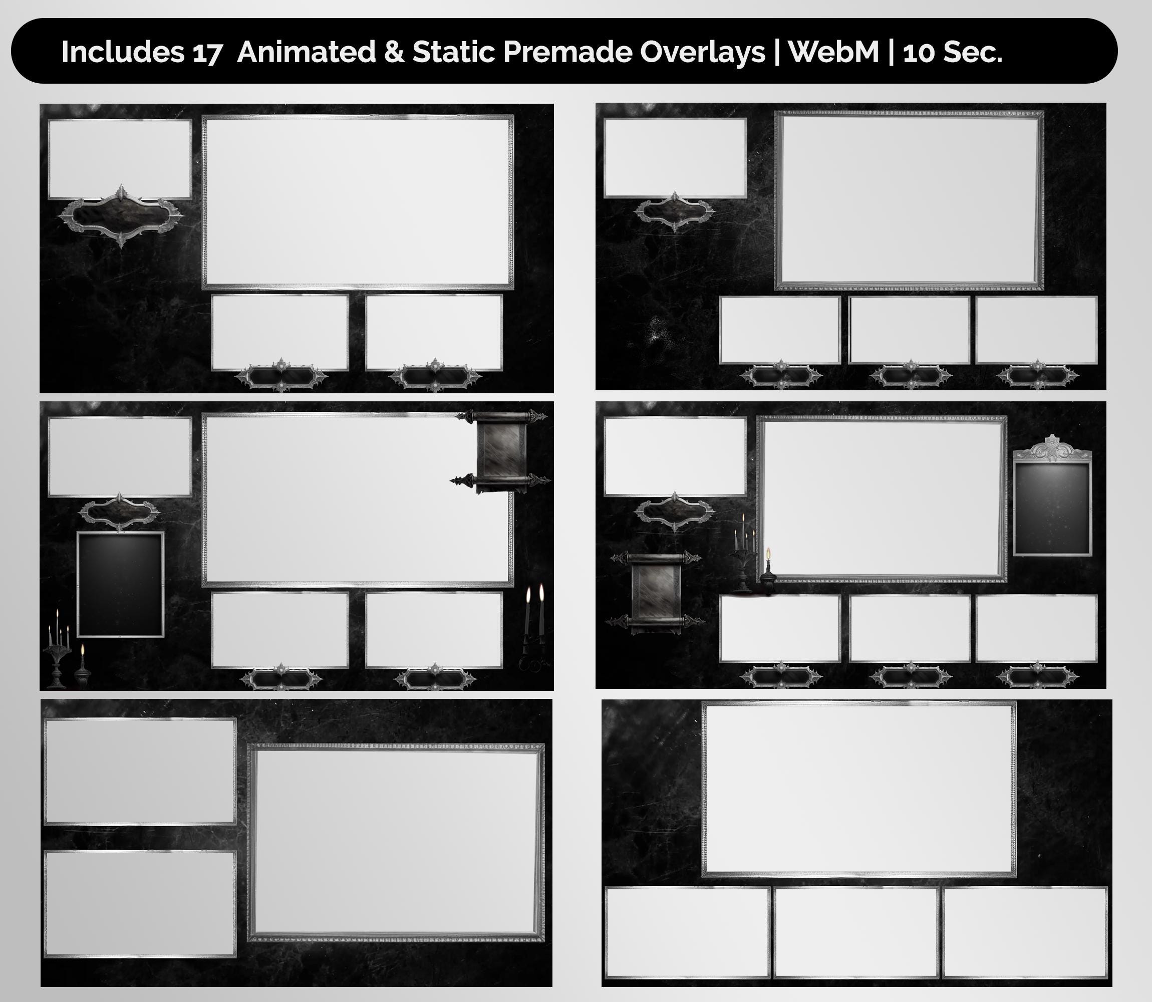 Animated Medieval Twitch Overlays: Gothic D&D Stream Pack - Etsy