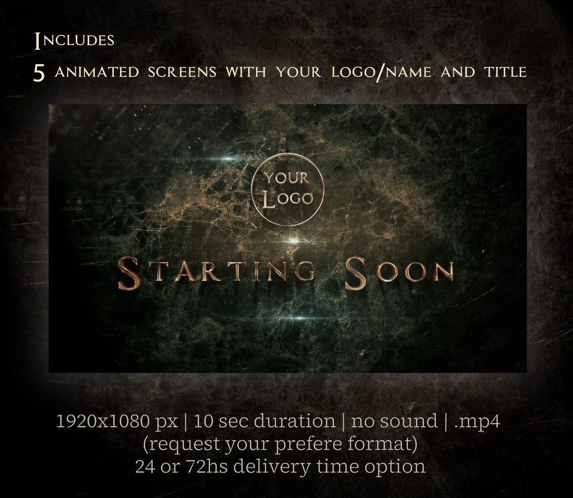 Custom Medieval Scenes | Animated Stream Scenes Package, Twitch Pack ...