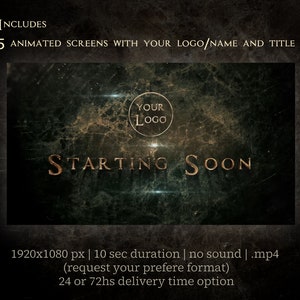 Custom Medieval Scenes | Animated Stream Scenes Package, Twitch Pack ...