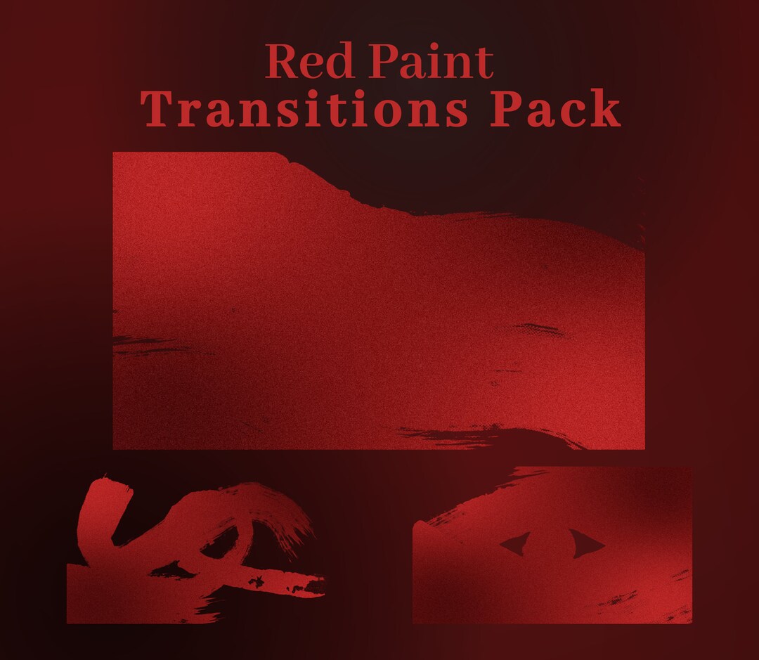 Red Paint Brush Stroke Animated Transition Overlay (MOV, Webm) - Etsy