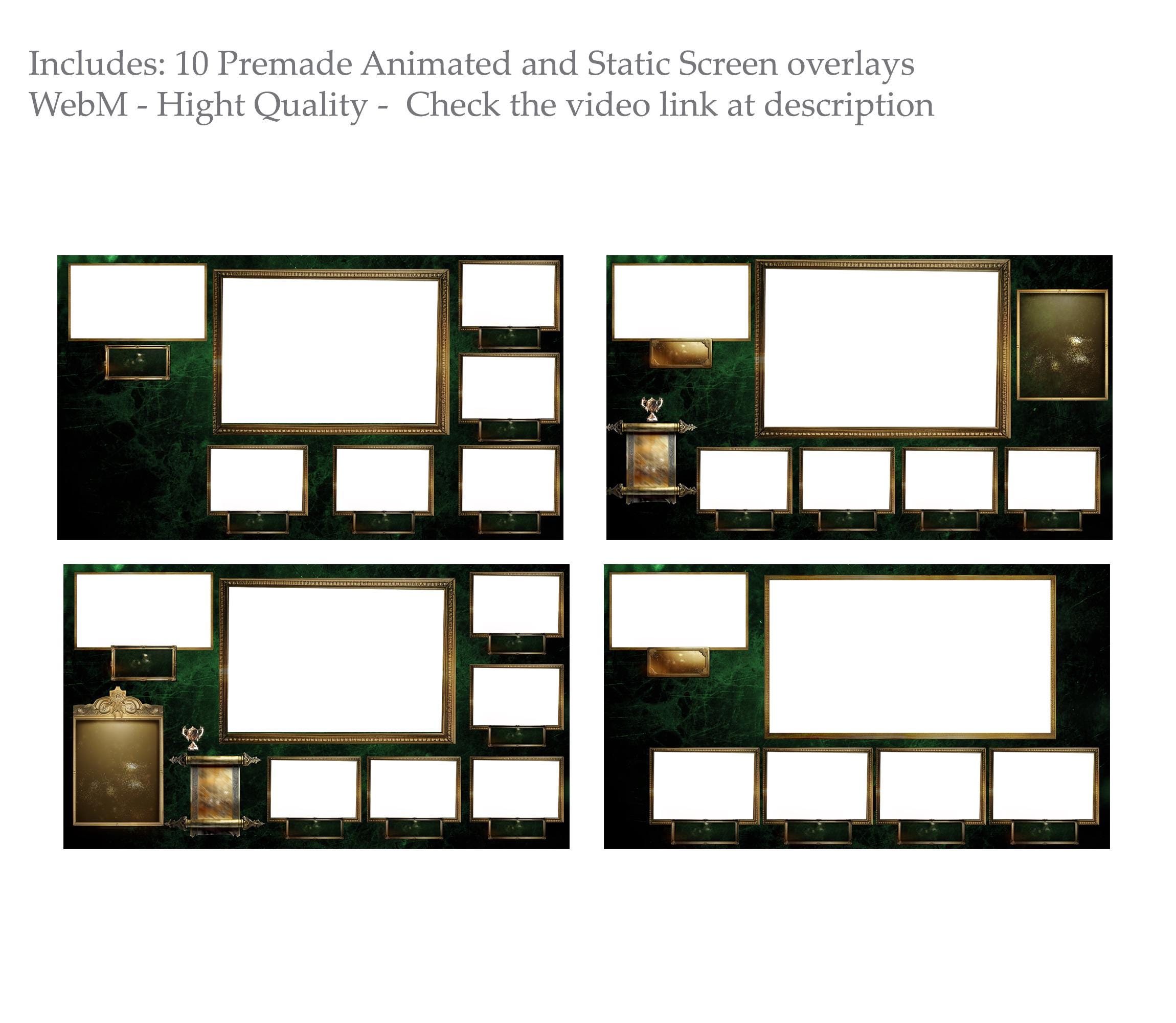 Dnd Stream Overlay Pack, Medieval Green and Gold Twitch, Multiplayers ...