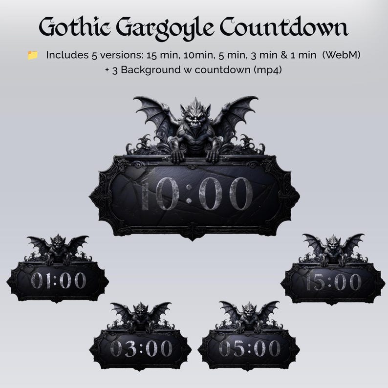 Animated Stream Timer: Gothic Medieval Countdown (MP4 & Webm) - Etsy