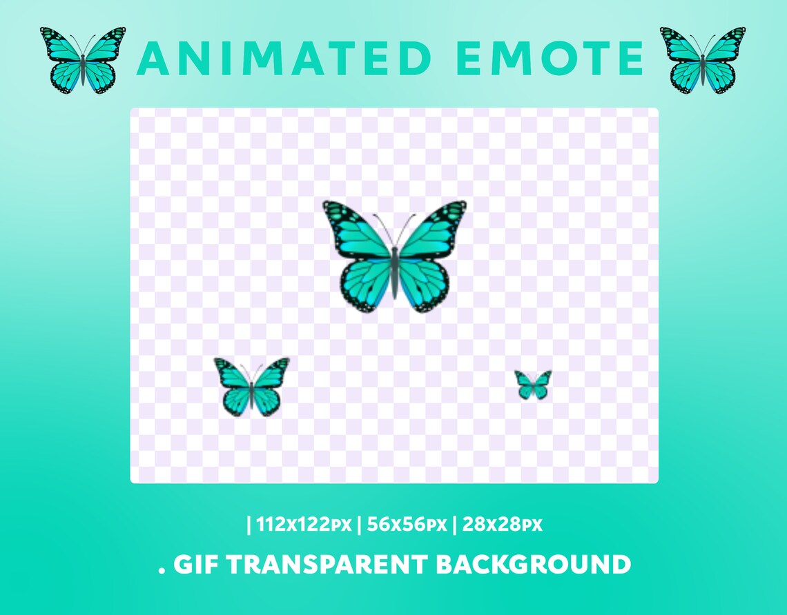 Animated Emote Pack Colorful Butterflies Twitch Emote Pack, Discord ...
