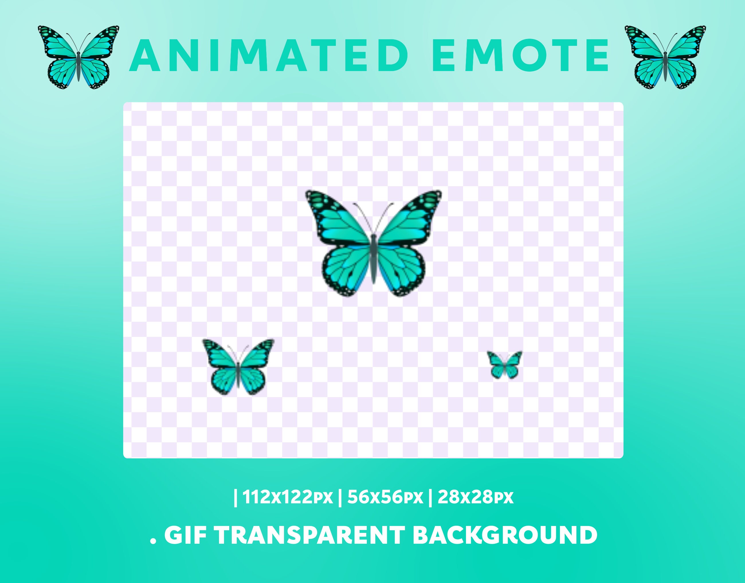 Animated Emote Pack Colorful Butterflies Twitch Emote Pack, Discord ...
