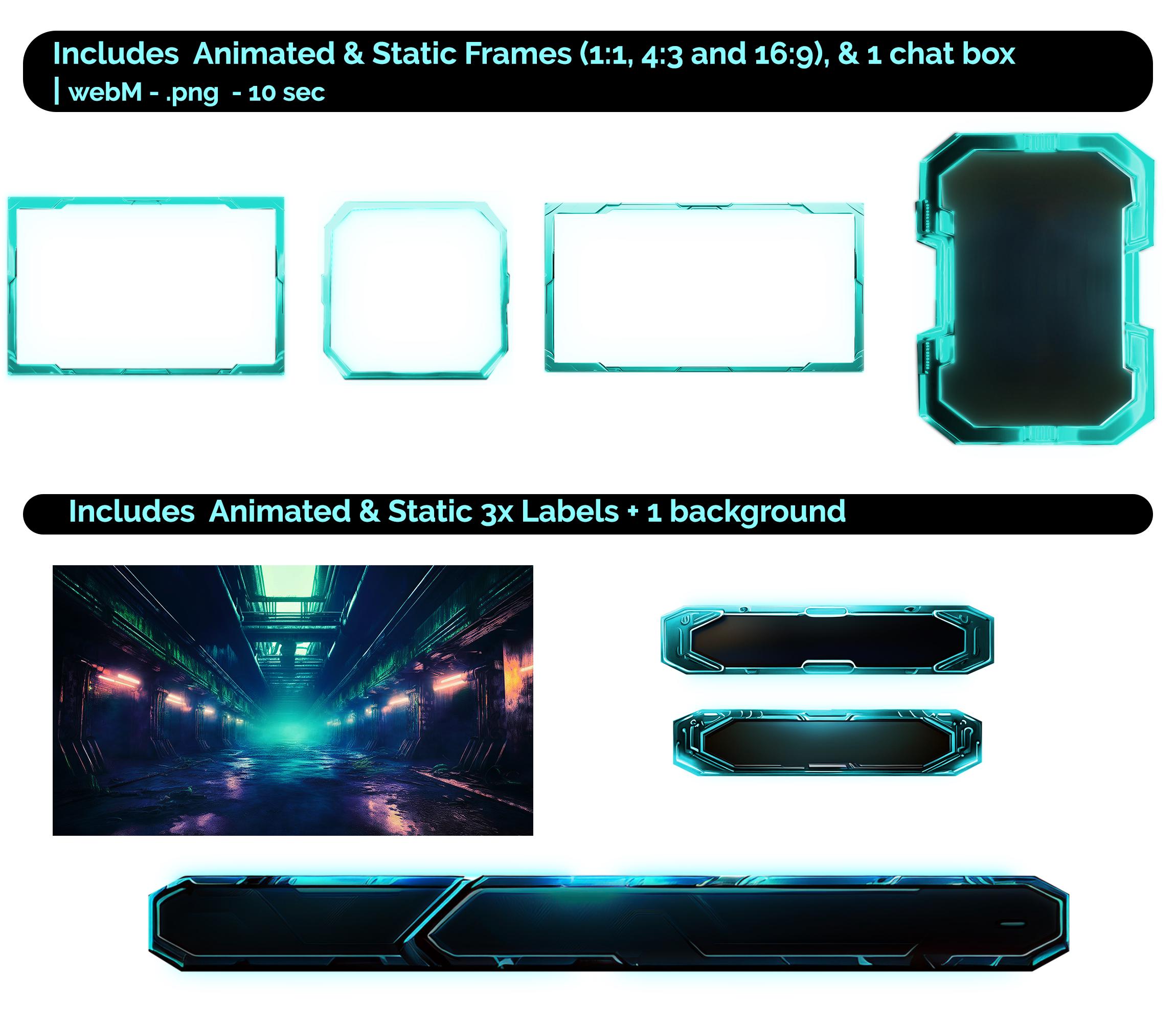 Cyperpunk Twitch Overlays Package for Livestream Dnd, RPG, Neon ...