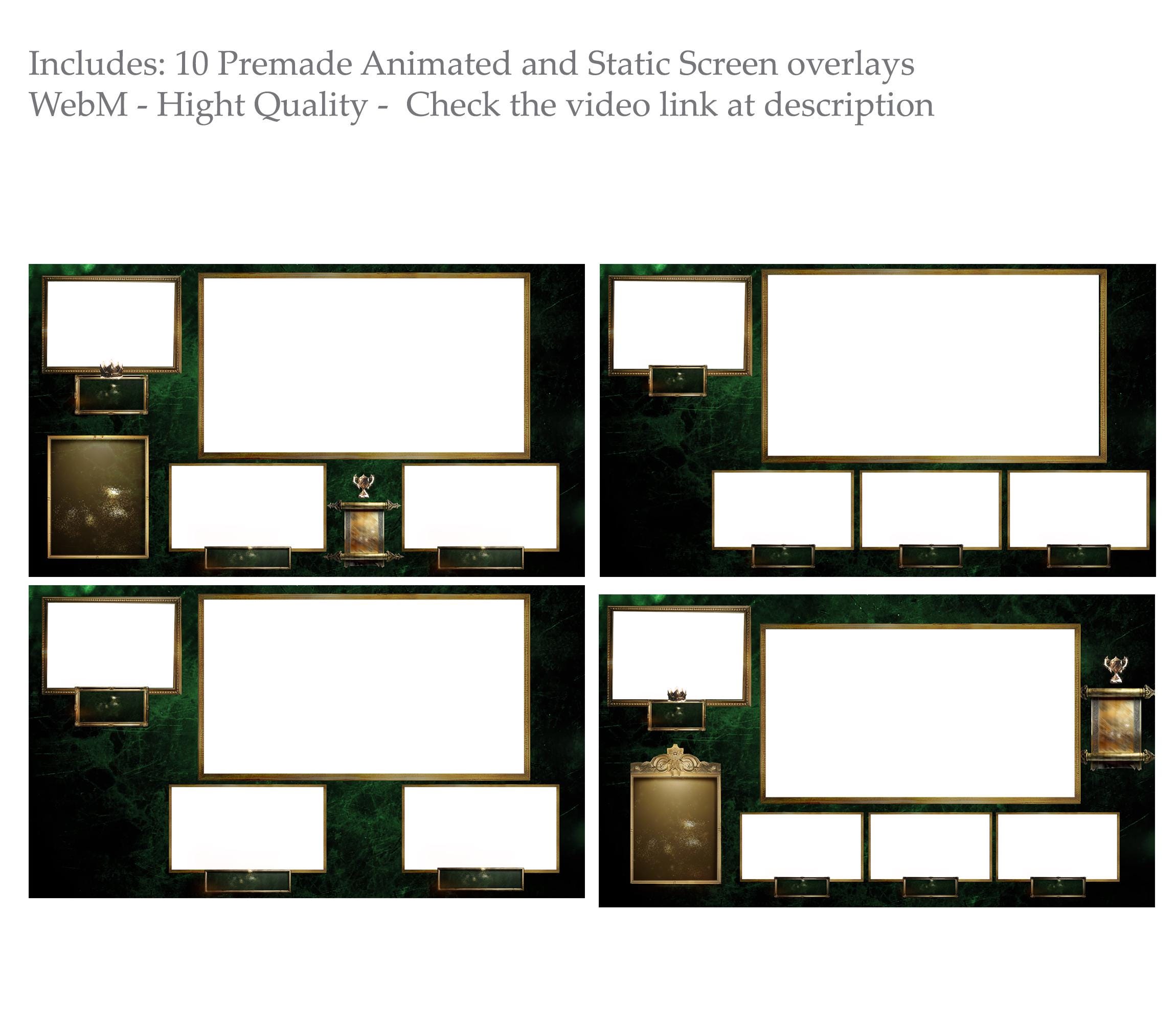 Dnd Stream Overlay Pack, Medieval Green and Gold Twitch, Multiplayers ...