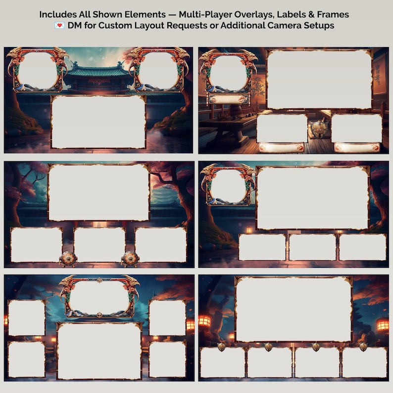 Feudal Japan Dnd Stream Overlay Package | Samurai Twitch & Vtuber ...