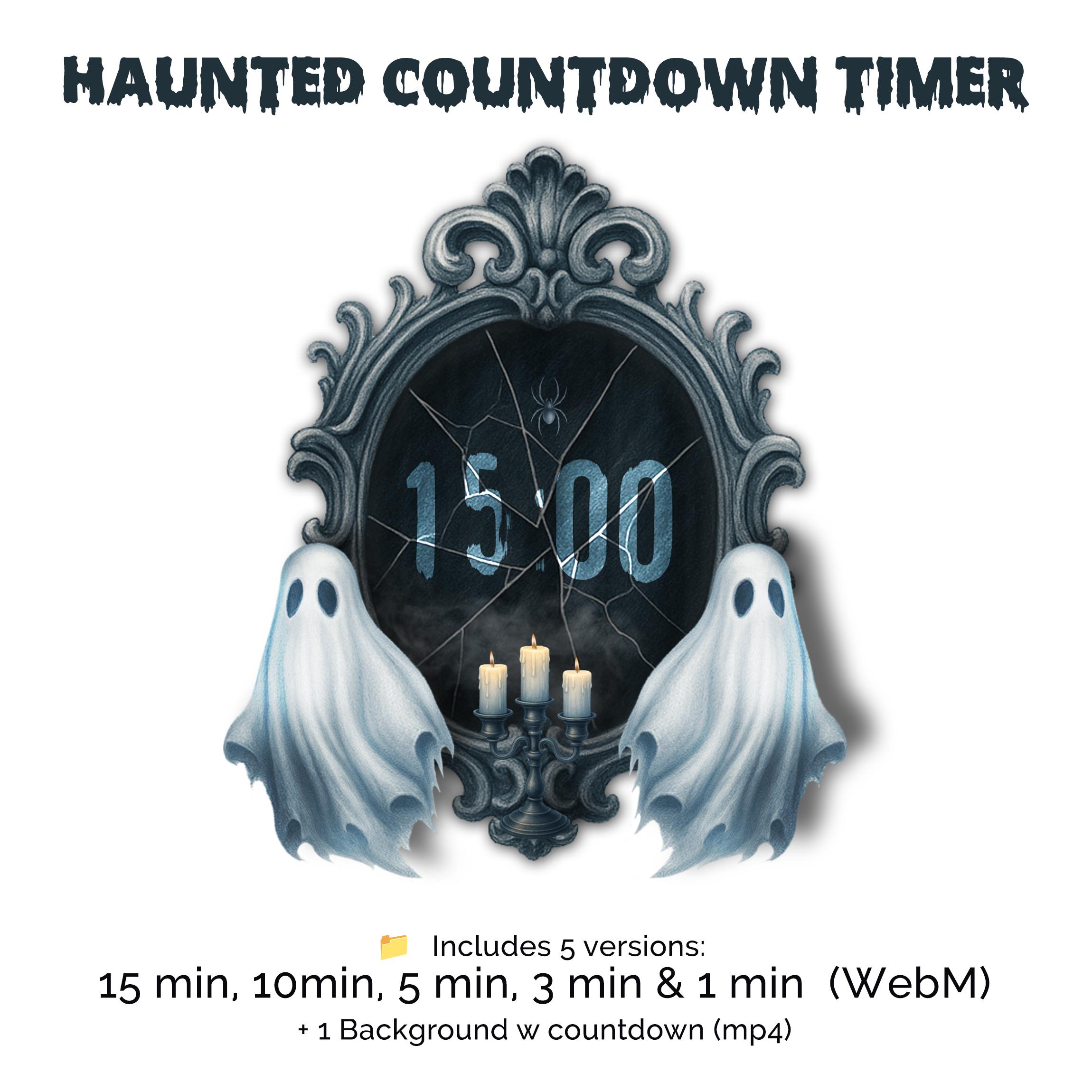 Ghost Halloween Countdown Timer | Spooky Starting Soon Overlay for ...