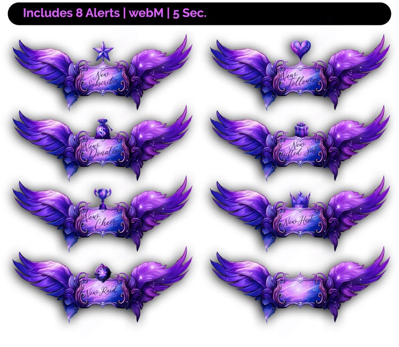 Celestial Twitch Overlays Pack: Animated Stream Pack, Scenes, Alerts ...