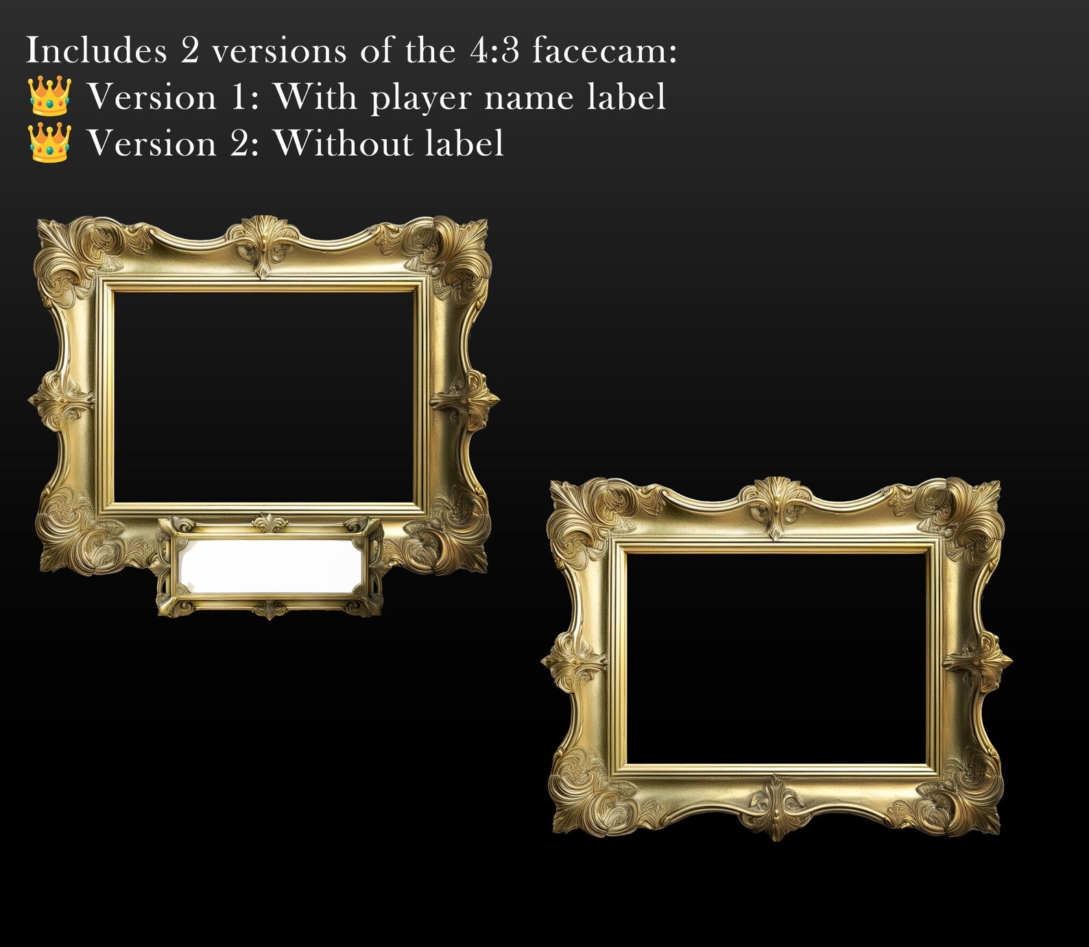 Gold Victorian Webcam Overlays: Animated Stream Frames (instant ...