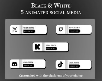 Custom Animated Kick Follow Button Popup Overlay - Etsy