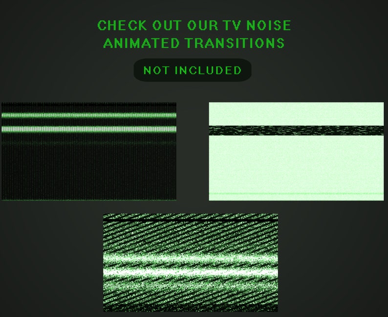 Green TV Noise Animated Stream Screens: Twitch Overlay (digital ...