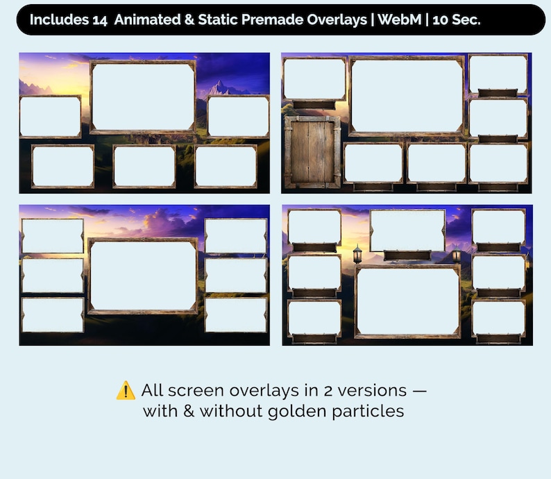 Medieval RPG Stream Overlay Pack: Dungeons and Dragons, Twitch, Youtube ...