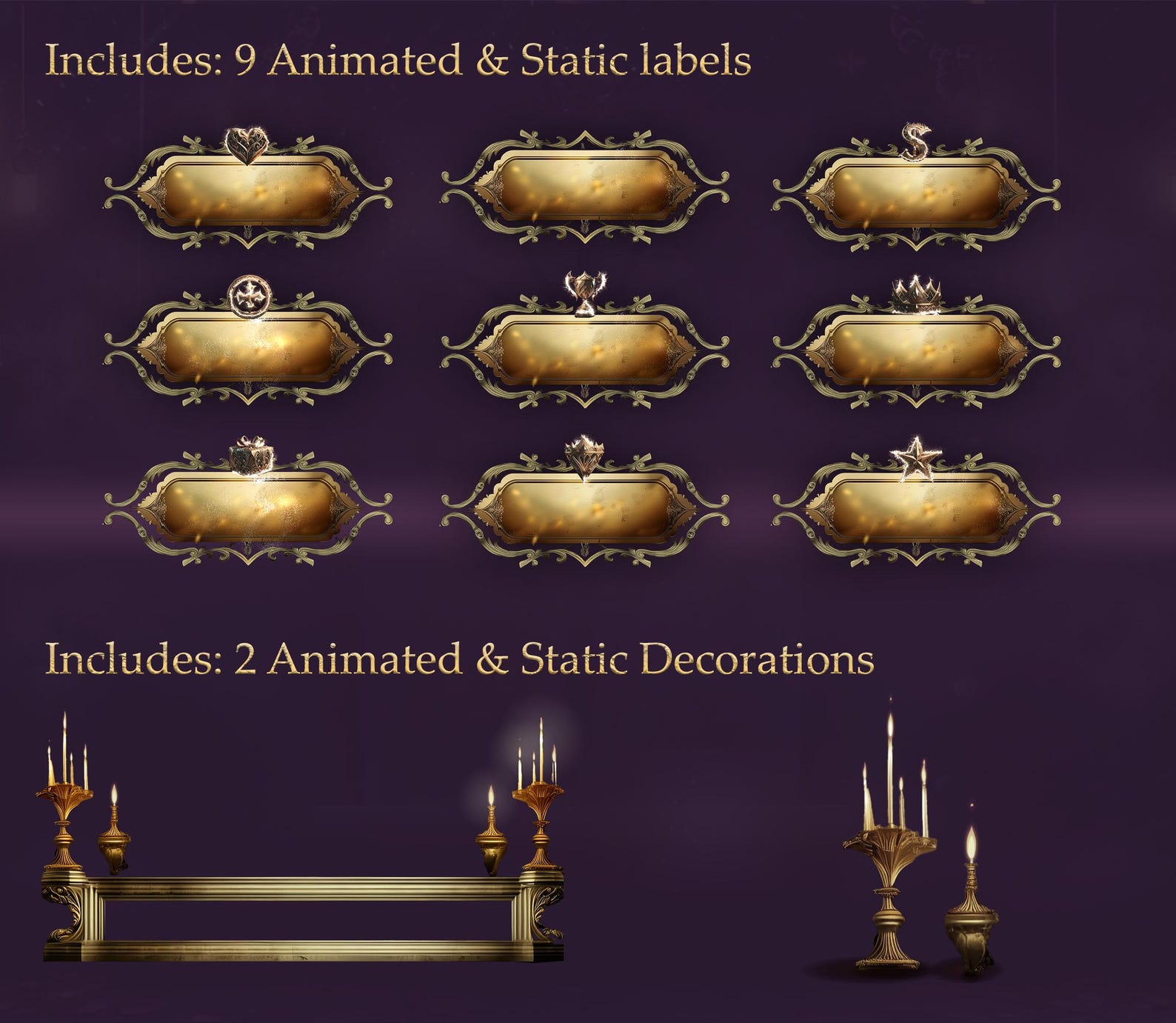 Royal Animated Stream Pack: Gold Medieval Twitch Overlay - Etsy