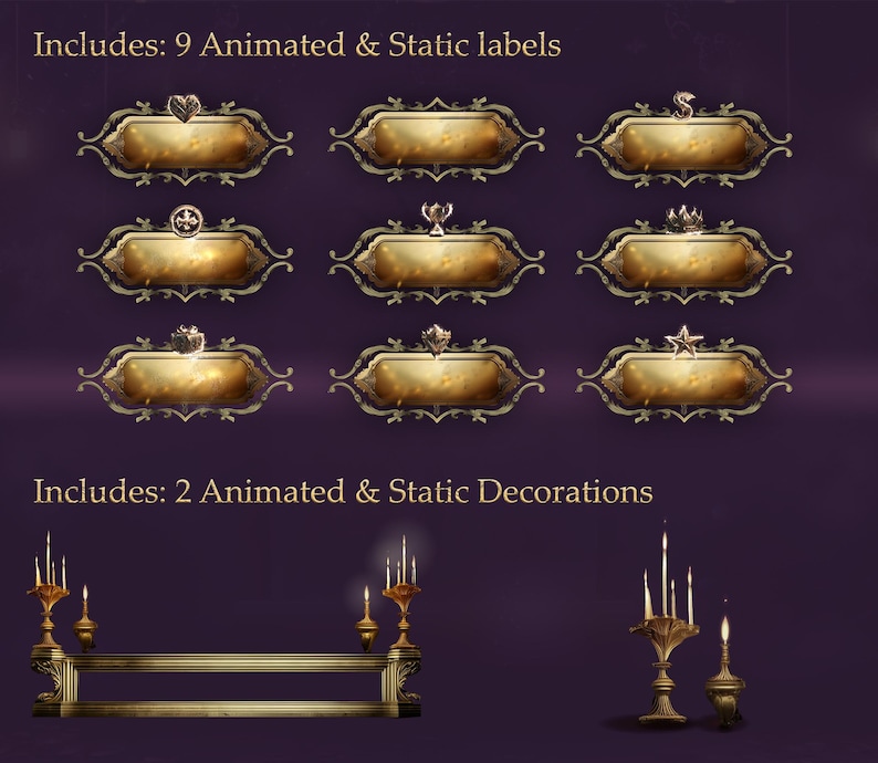 Royal Animated Stream Pack: Gold Medieval Twitch Overlay - Etsy