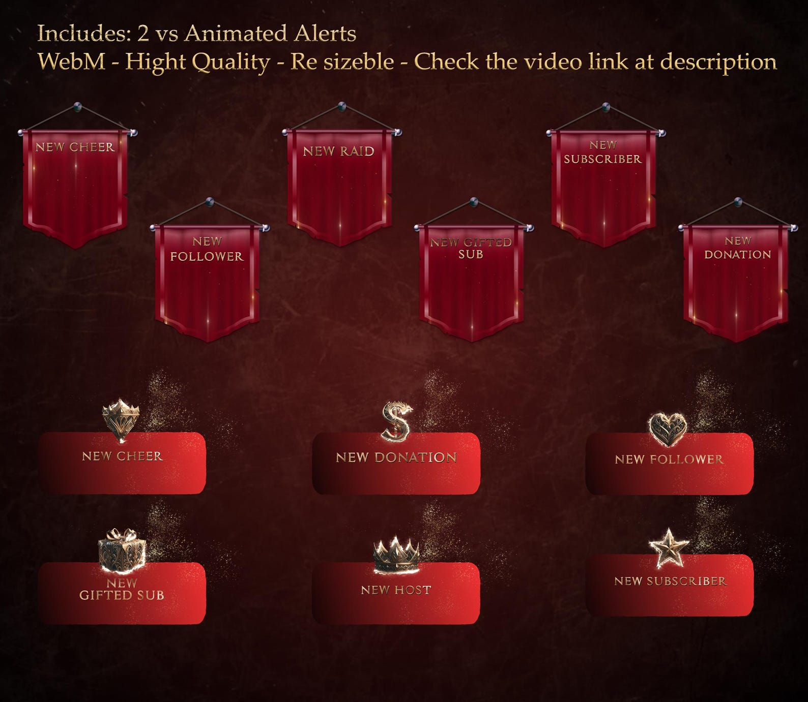 Medieval Animated Stream Package: Gothic Twitch Overlays - Etsy